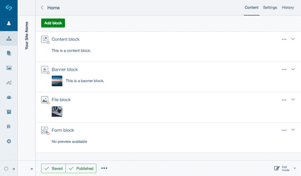 Content blocks | Silverstripe CMS Documentation